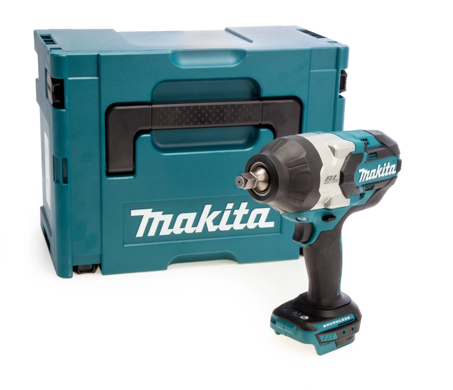 Makita DTW1002ZJ 18V 1/2 tommer høymoments børsteløs muttertrekker (kun ...